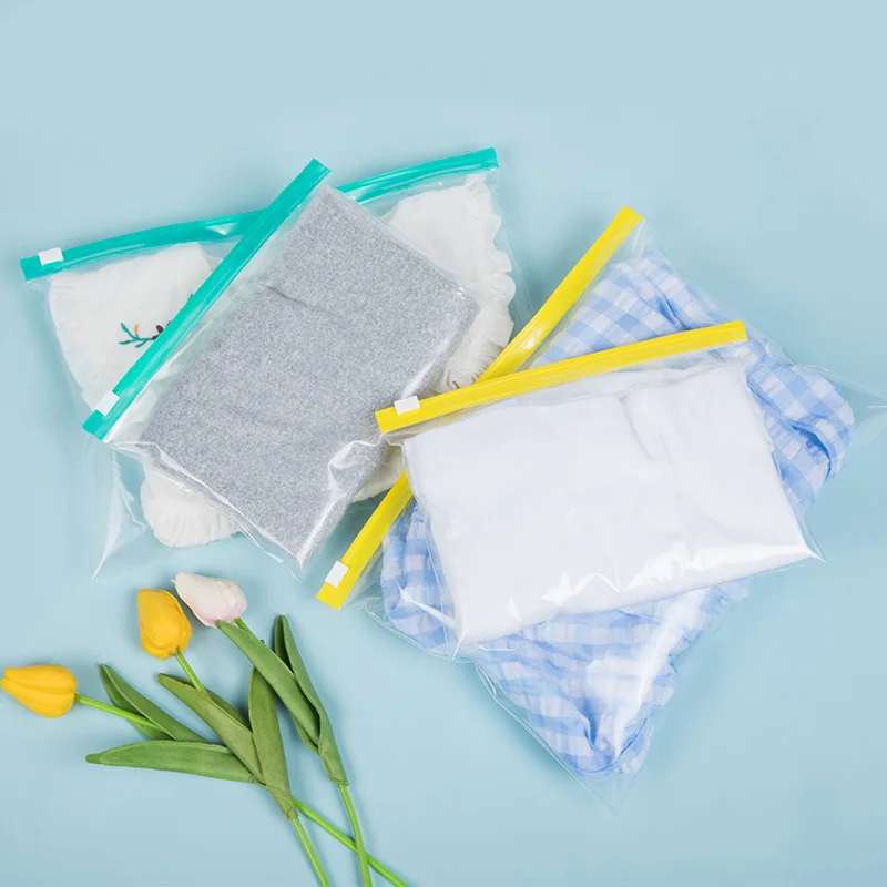 Custom Clothes Packaging Zip Lock Bag Biodegradable Matt Black Frosted ...