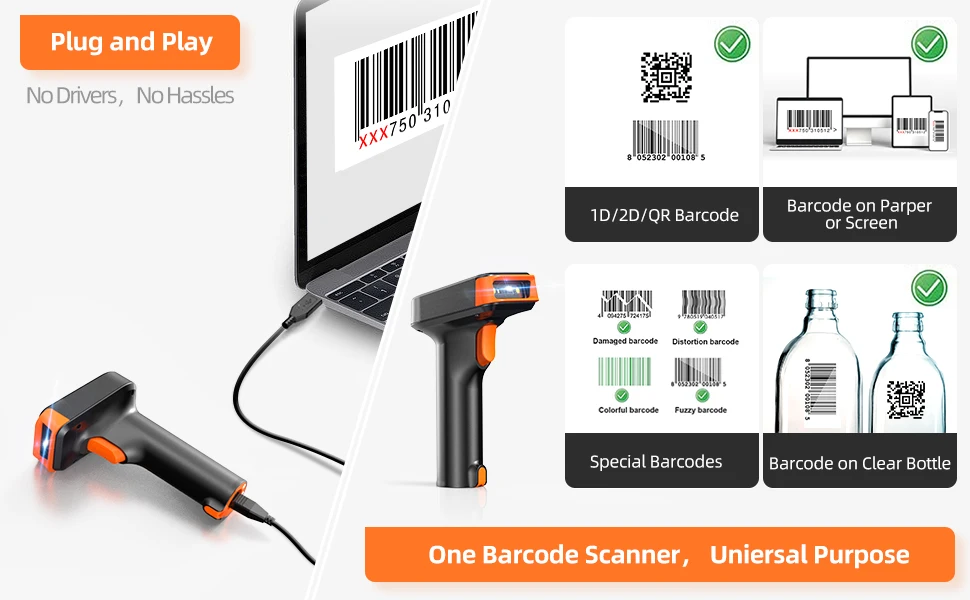 Eyoyo EY-029 2D QR Code Reader Scanner for POS Efficiency