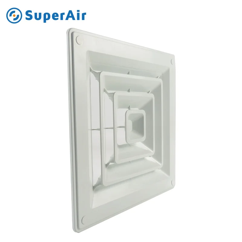 HVAC Supply Air Conditioning Ventilation Aluminum Square Ceiling Vent 4 ...