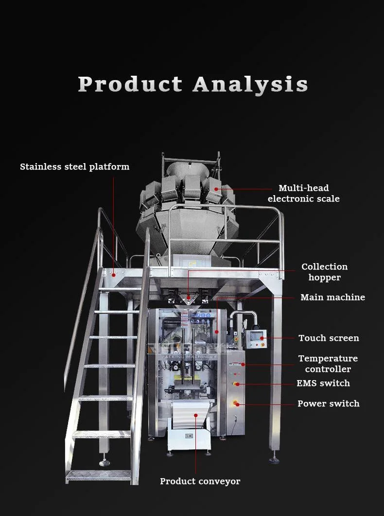 200g 500g Granule Packing Machine Snacks Crisps Raisins Rice Grains ...