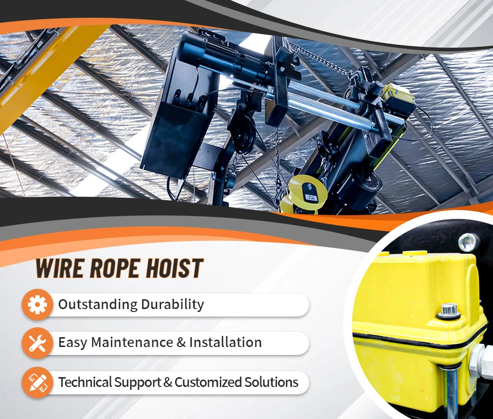 Remote Control Single Girder Travelling Hoist Electric Wire Rope Hoist ...