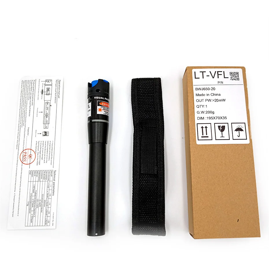 Pen-type Fiber Optic Visual Fault Locator 20mw 20km Distance 650nm ...