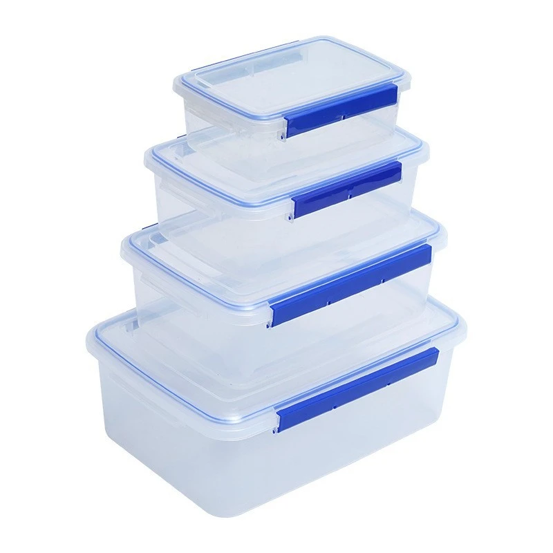 Plastic Bpa-free Food Storage Containers Set With Lids Large Airtight ...