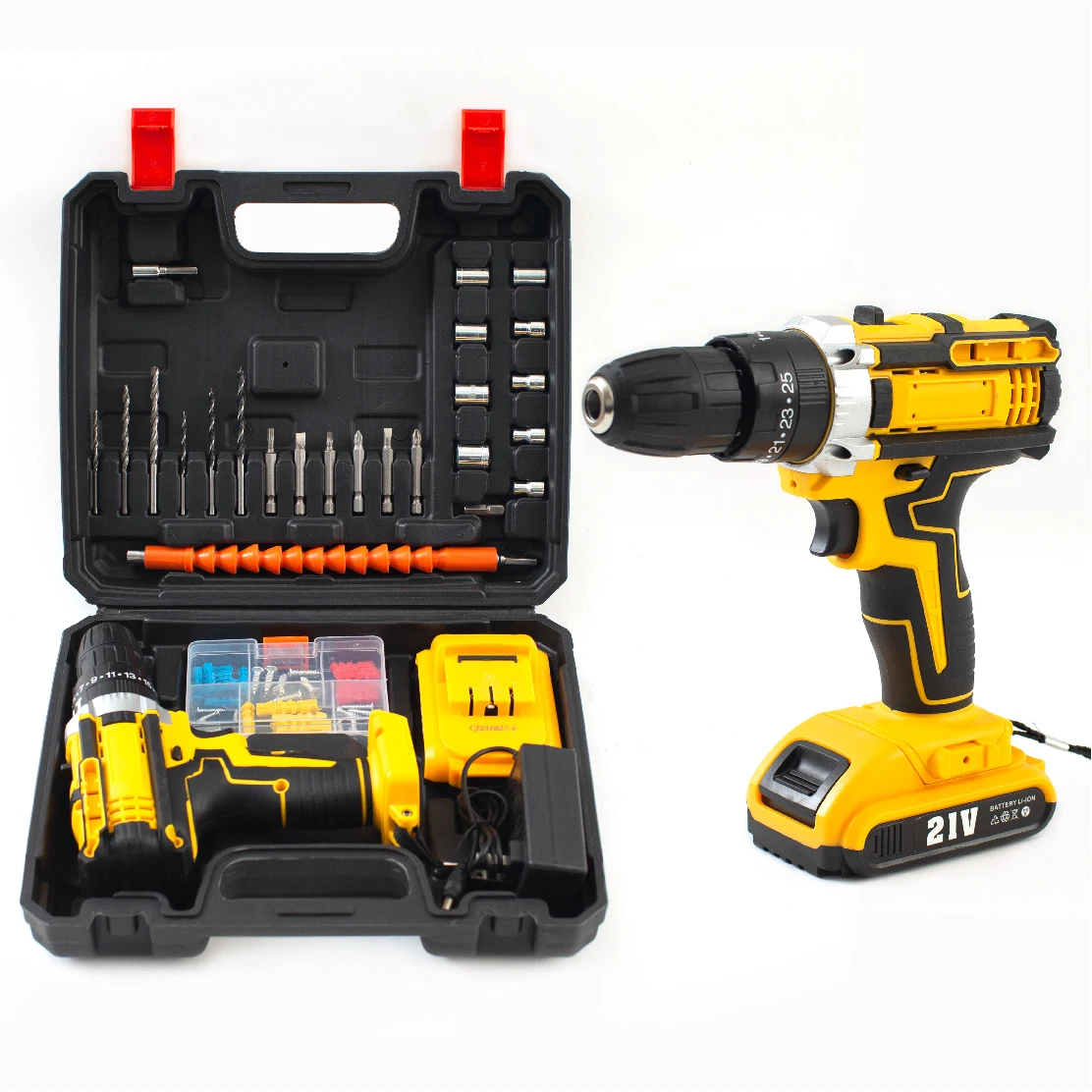 High Quality 21v 0-3000r/min Battery Powered Hand Drill Professional ...