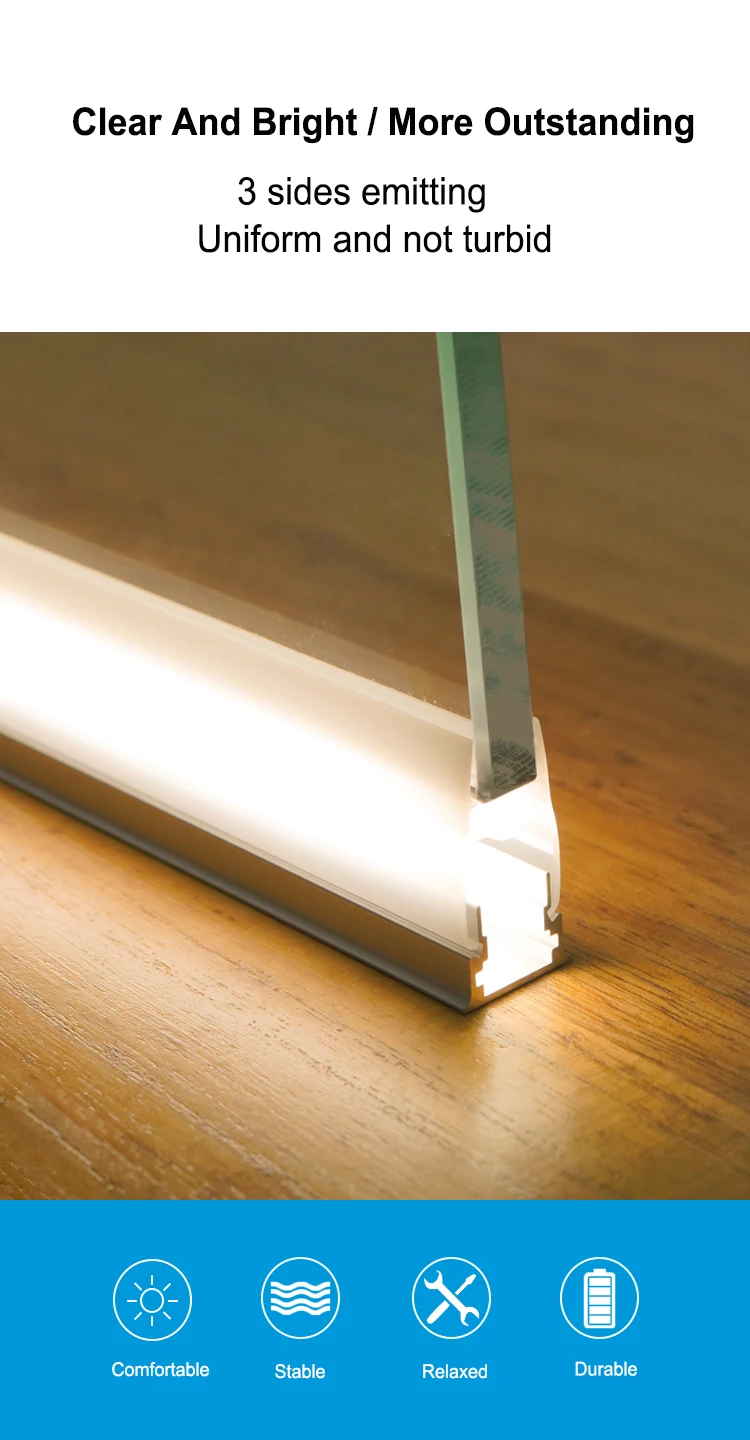 LED Profile Lights for Cabinet Glass Shelves - DC12V/24V
