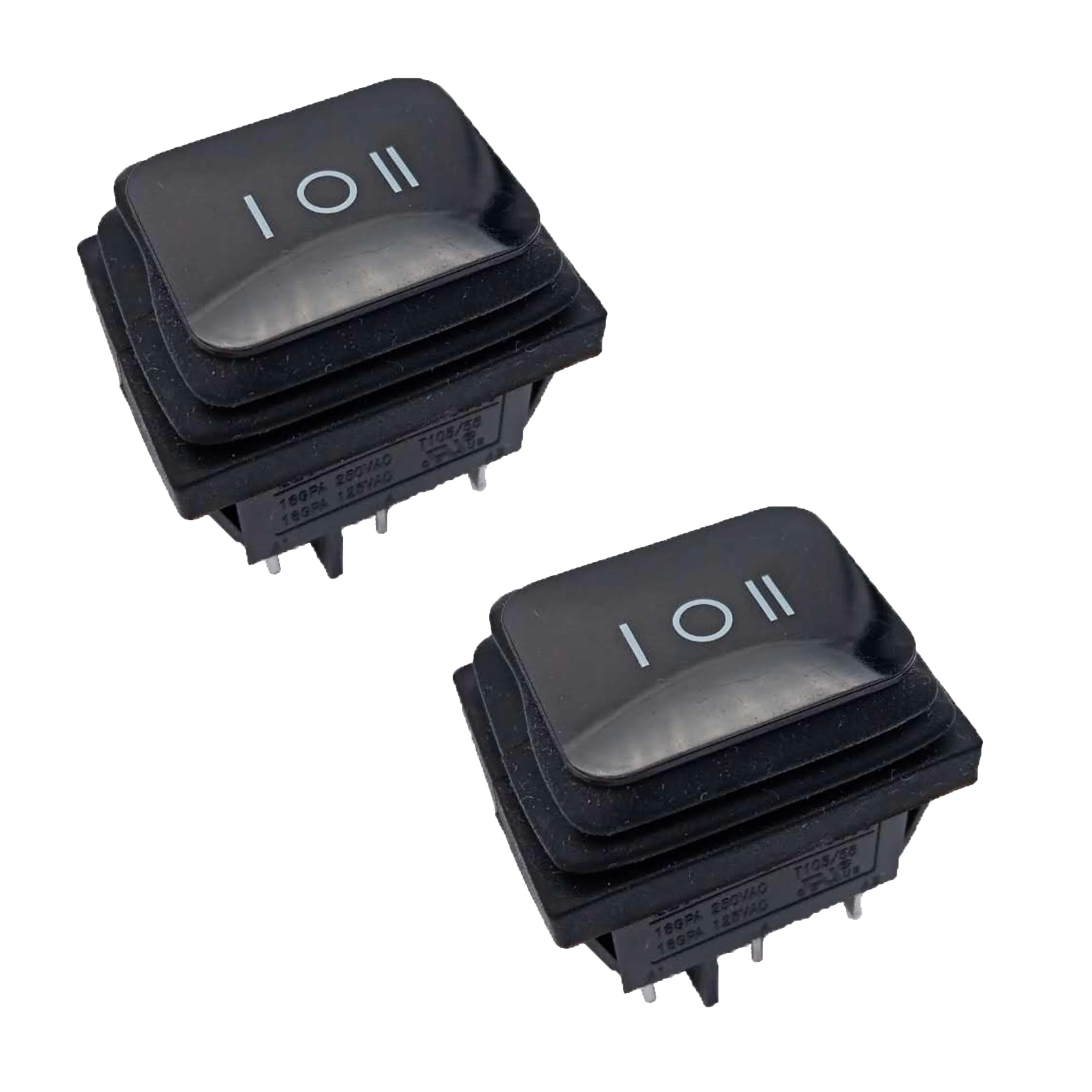 6 Prong 16a 250v On On Waterproof Rocker Switch With Vde Kc Ul Cul ...
