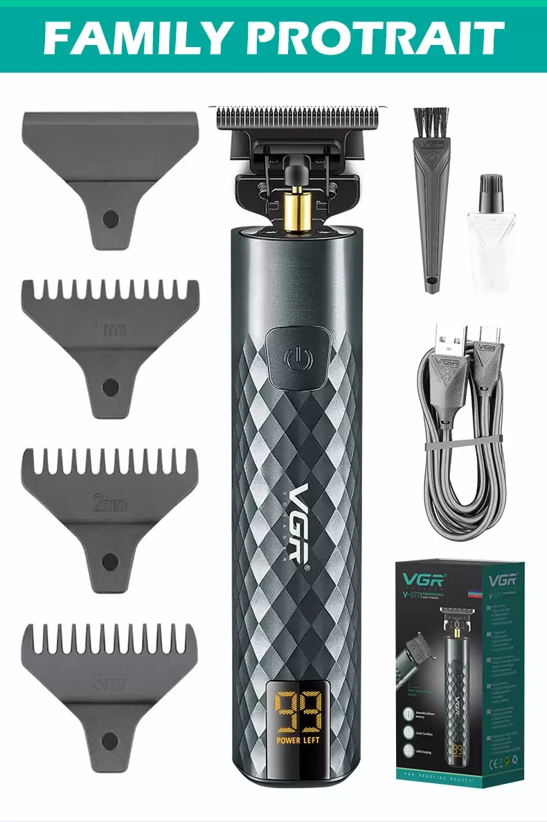 Vgr V-077 2023 Hair Cut Machine - Professional Barber Clippers