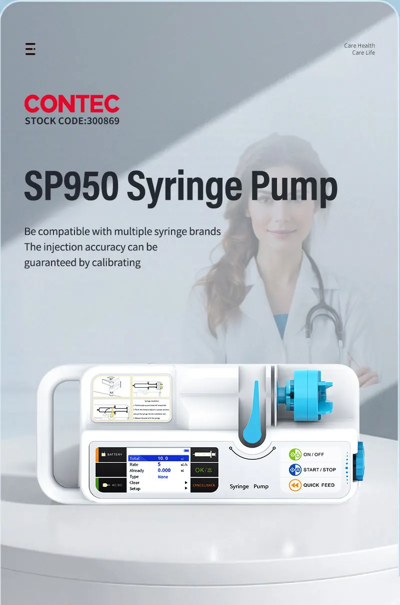 CONTEC SP950 VET Digital Vet Syringe Pump - Precision & Efficiency