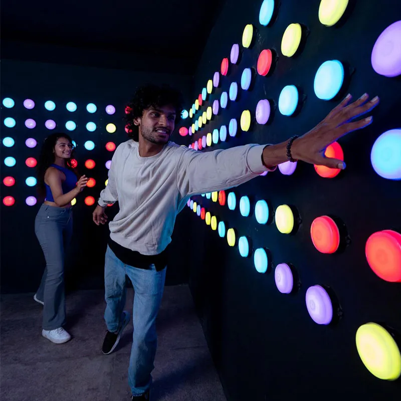 Interactive Stainless Steel Push Led Light-up Button Wall Active Memory ...