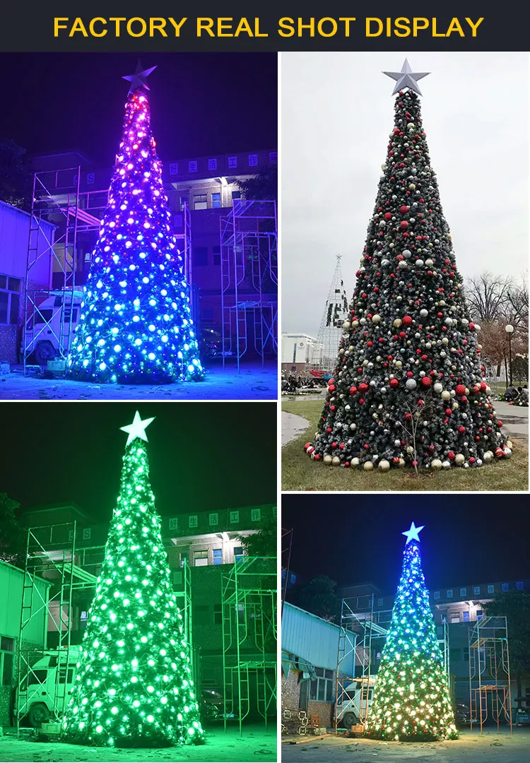 Shopping Mall Christmas Tree Outdoor Commercial Decorated Tree 20ft ...