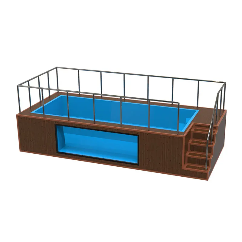 large acrylic window container jacuzzi swim spa plunge pool fiberglass ...