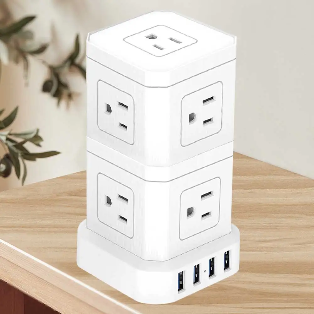 Oswell Factory Cube Adapter Smart Plug Socket Usb Tower Usa Standard ...