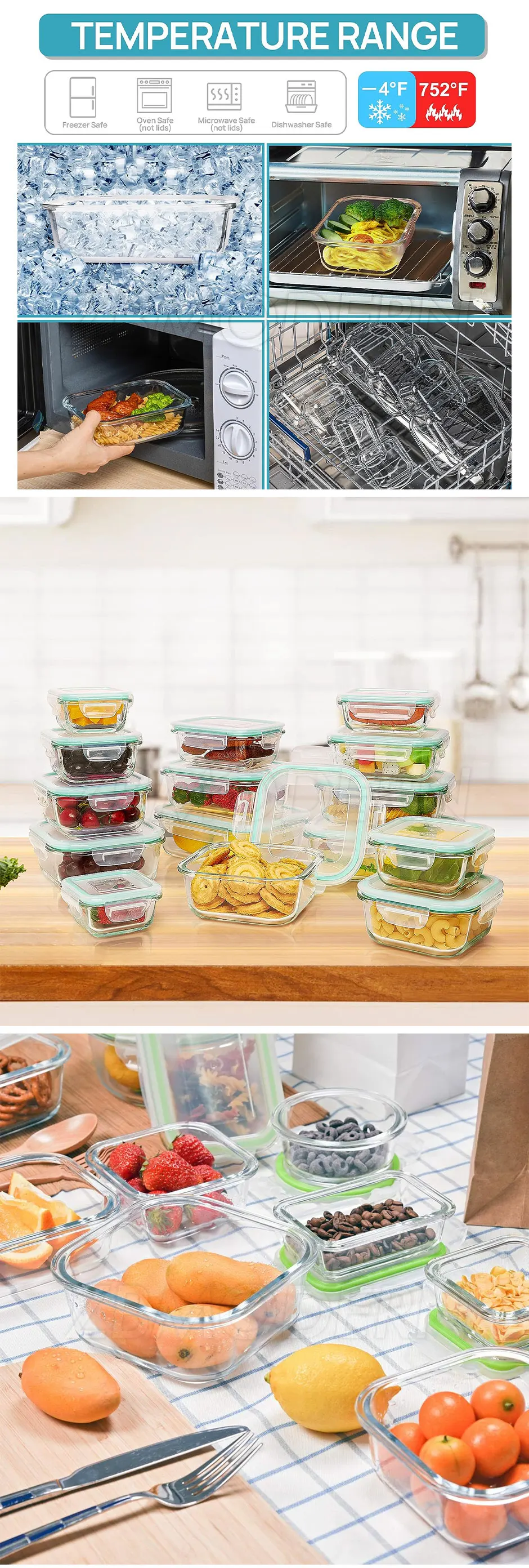 Superior Glass Food Storage Containers Set Safe Food Containers ...