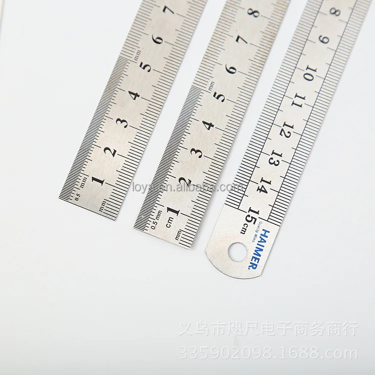 15 Cm 20 Cm 30 Cm Metal Stainless Steel Straight Ruler