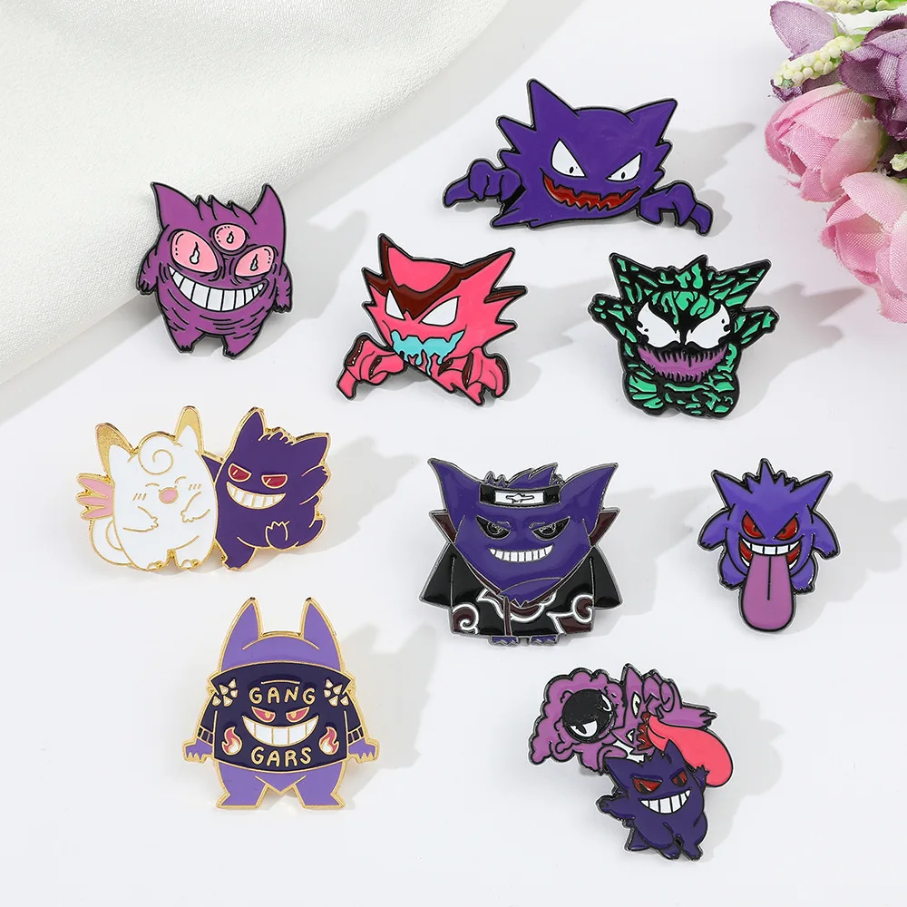 Wholesale Anime Cool Funny Cartoon Poke Gengar Pins Clothing ...