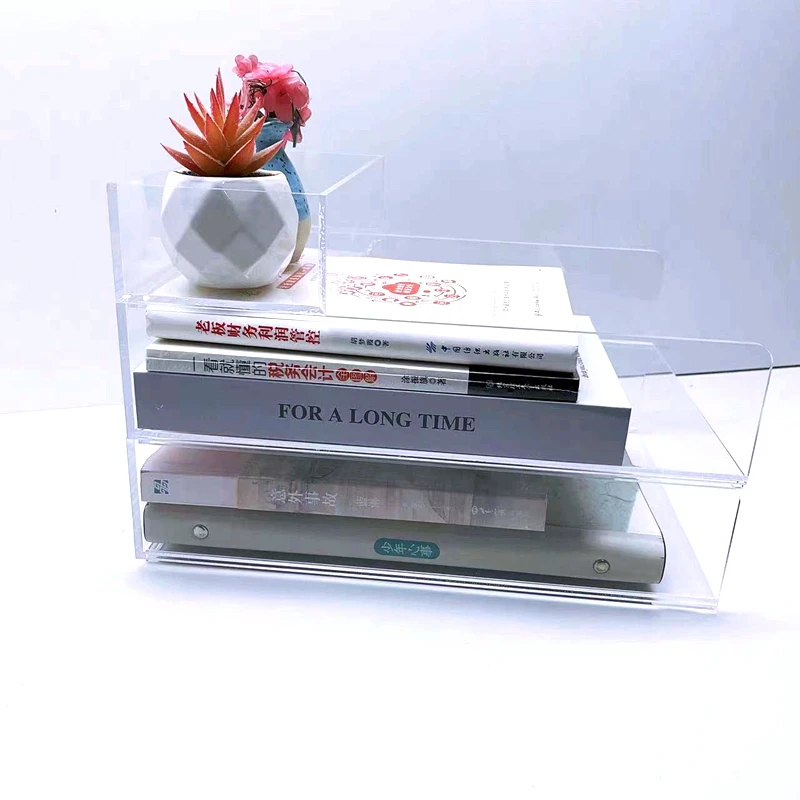 Acrylic Luxury Custom Transparent 3-layer Display Stand File ...