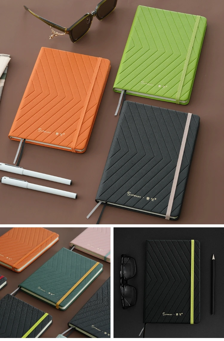 New Arrival Custom logo A5 A6 PU Leather Notepad Hardcover Diary ...