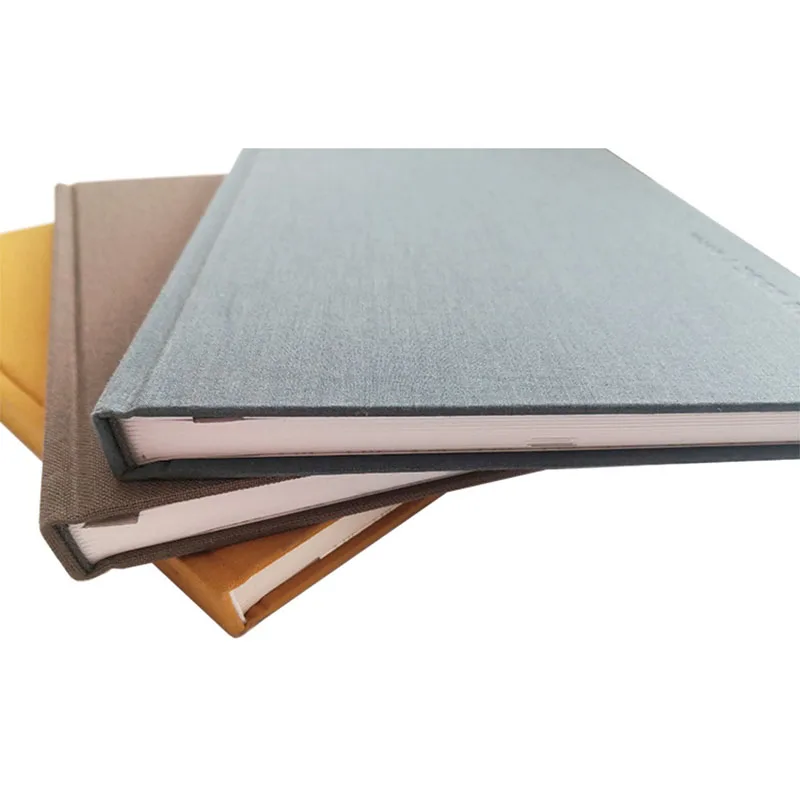 Custom Linen Fabric Cover Hardcover Planner Notebook Debossed Finish ...
