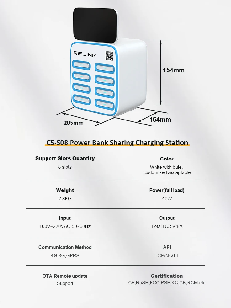 Scaning Qr Code Portable Charging Station Powerbank Rent Battery Fast ...