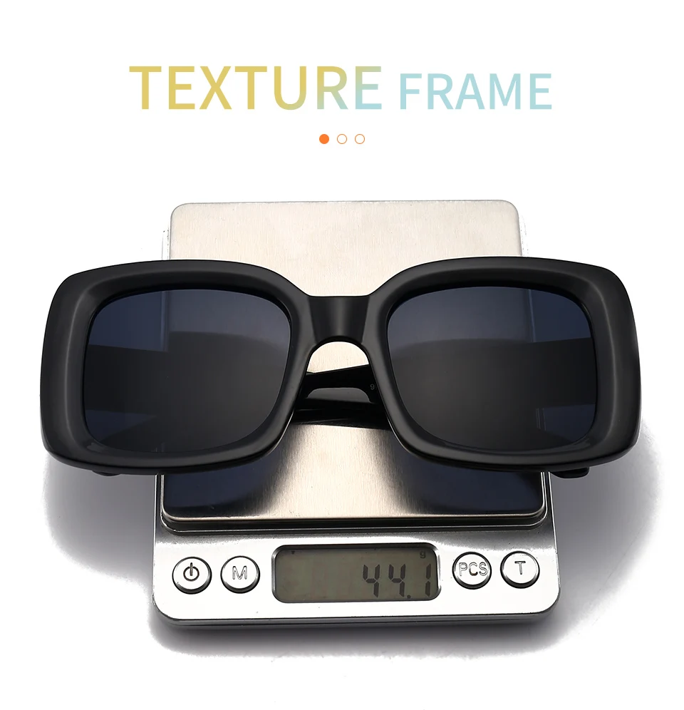 Mejores 9105 Big Square Frame Fashion 2021 New Sunglasses Plastic Sun ...