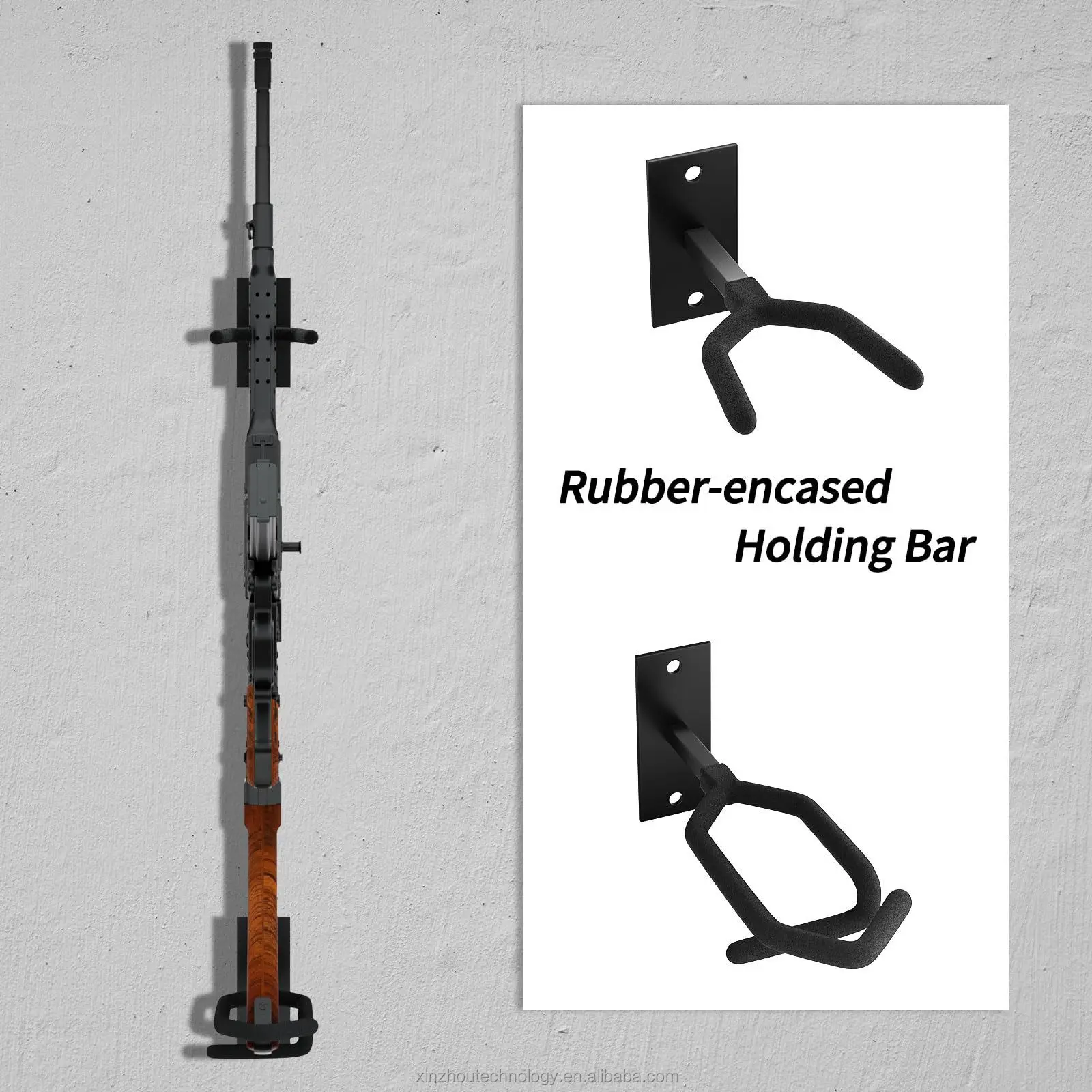 Amazon Garage Gun Hooks Wall Mounted Weapon Organizer Rack Rifle ...