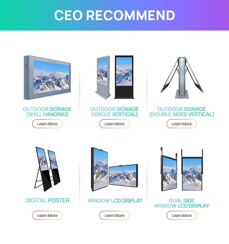 43inch Portable Advertising Players Movable Signage Totem Kiosk With ...