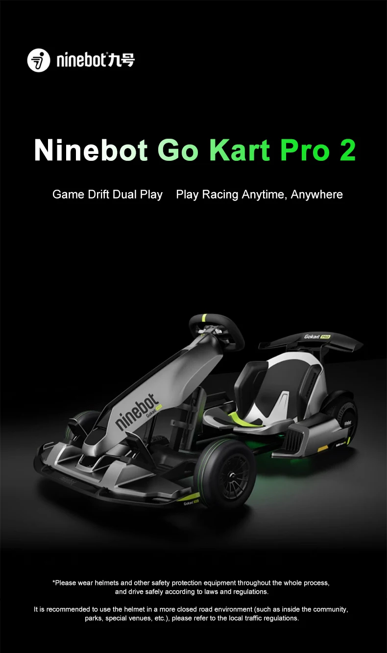 Shop the 2024 Ninebot Go Kart Pro 2 - 900W Electric Go Kart, 43km/h Max ...
