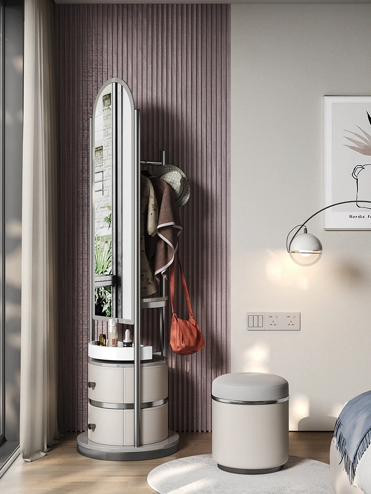 Saddle Skin Wall Dressing Room Standing Floor Mirror Modern Minimalist ...