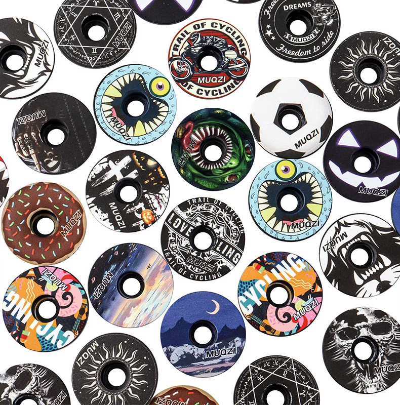 Muqzi Custom Bicycle Stem Cap Mtb Road Bike Headset Cap Aluminum Alloy ...