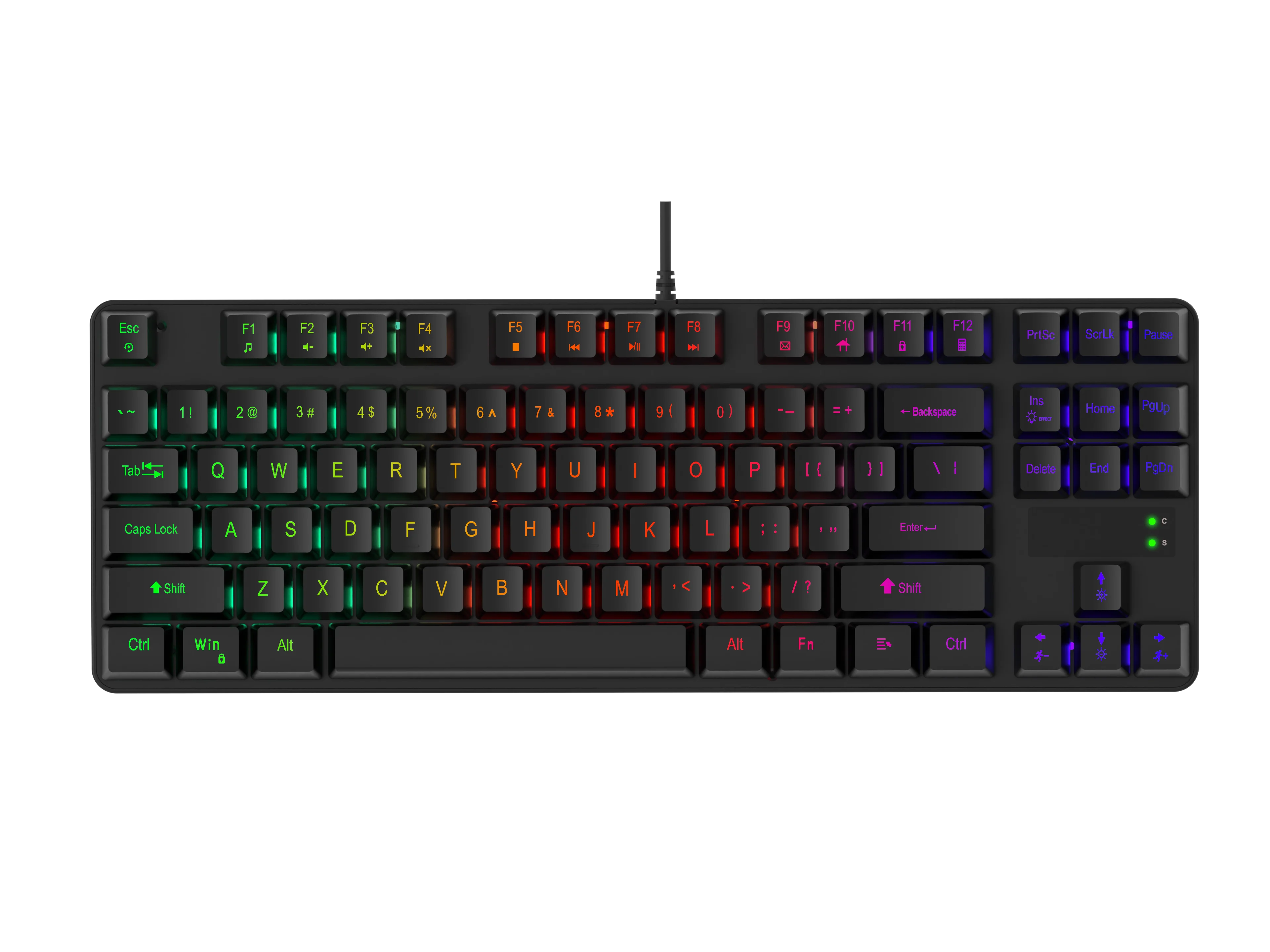 Multifunctional Keyboard Mechanical Keyboard Blue Switch Black 87-key ...