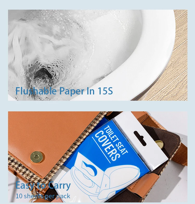 Hygienic Travel Pack - Disposable WC Seat Cover Paper