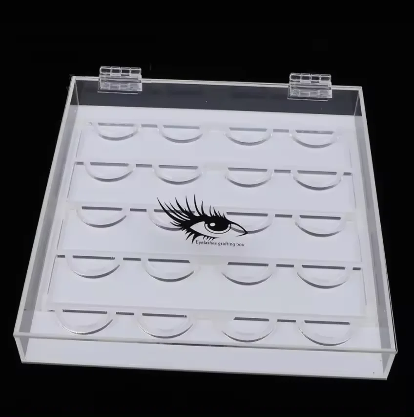Clear Acrylic Eyelash Storage Case Box Strip Fake Lashes Acrylic ...