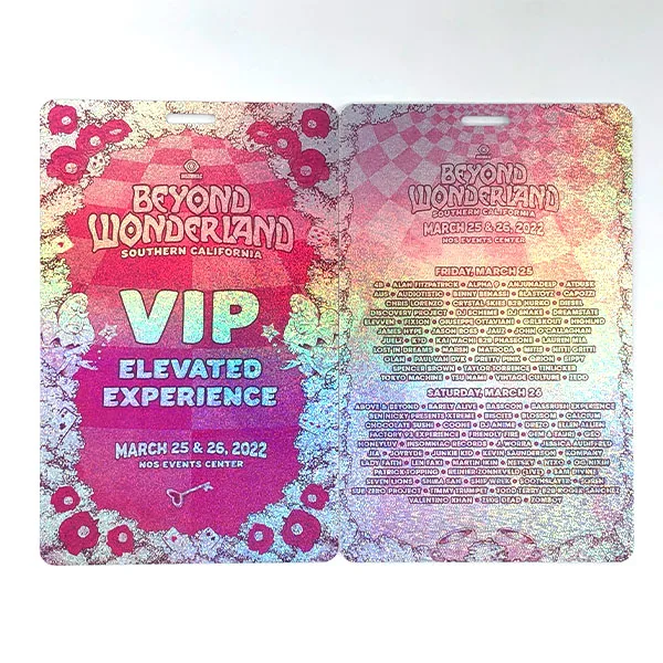 Custom Design Plastic VIP Access Cards - Backstage Passes