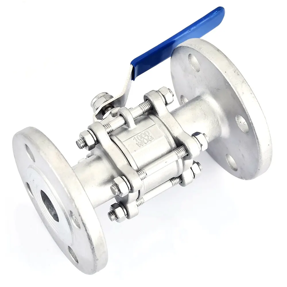 Flange Ball Valve Q41F-16P Stainless Steel SS304 SS316L CF8 WCB 3 WAY Flange End Ball| Alibaba.com