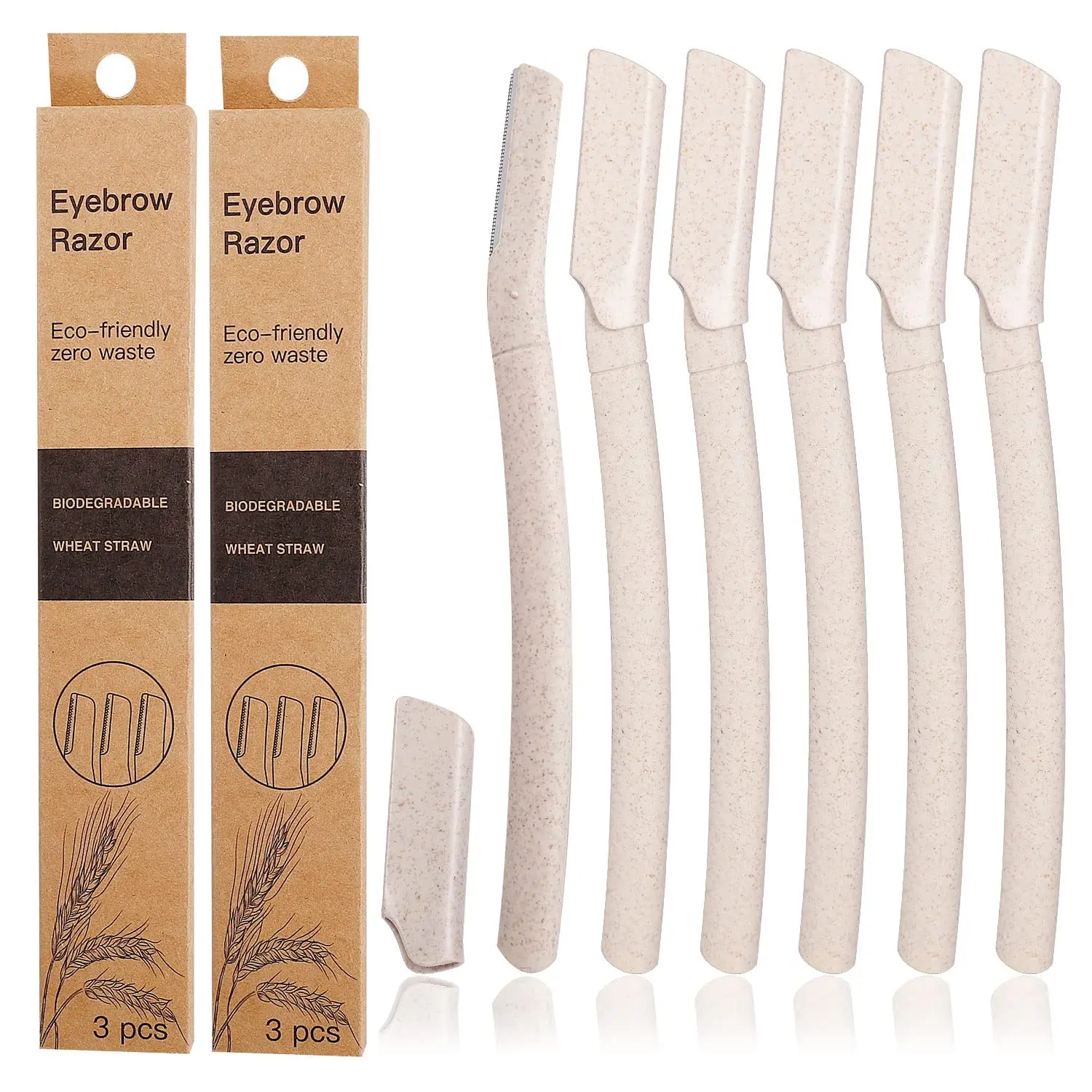 Dermaplaning Blades For Face Wheatstraw Eyebrow Razor Face Peach Fuzz ...