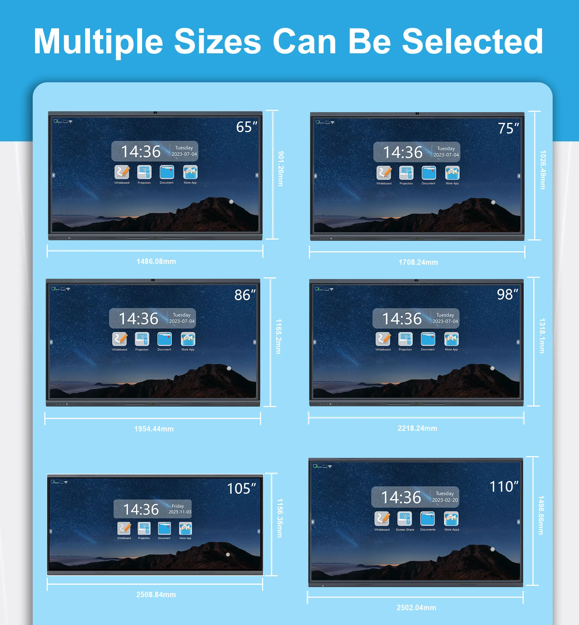 86 Inch Interactive LCD Panels - Smart Education & Meetings