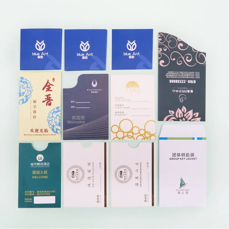 Wholesale Hotel Key Card Holder Sleeve Custom Keycard Envelopes Room ...