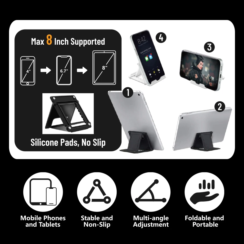 Adjustable Colorful Multifunctional Abs Tablet Stand Plastic Foldable ...