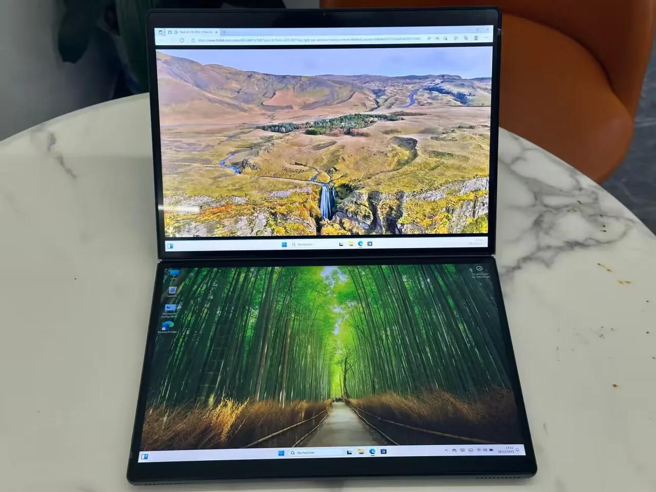 Dual Screen Laptop with Intel Celeron N100 - 16GB RAM