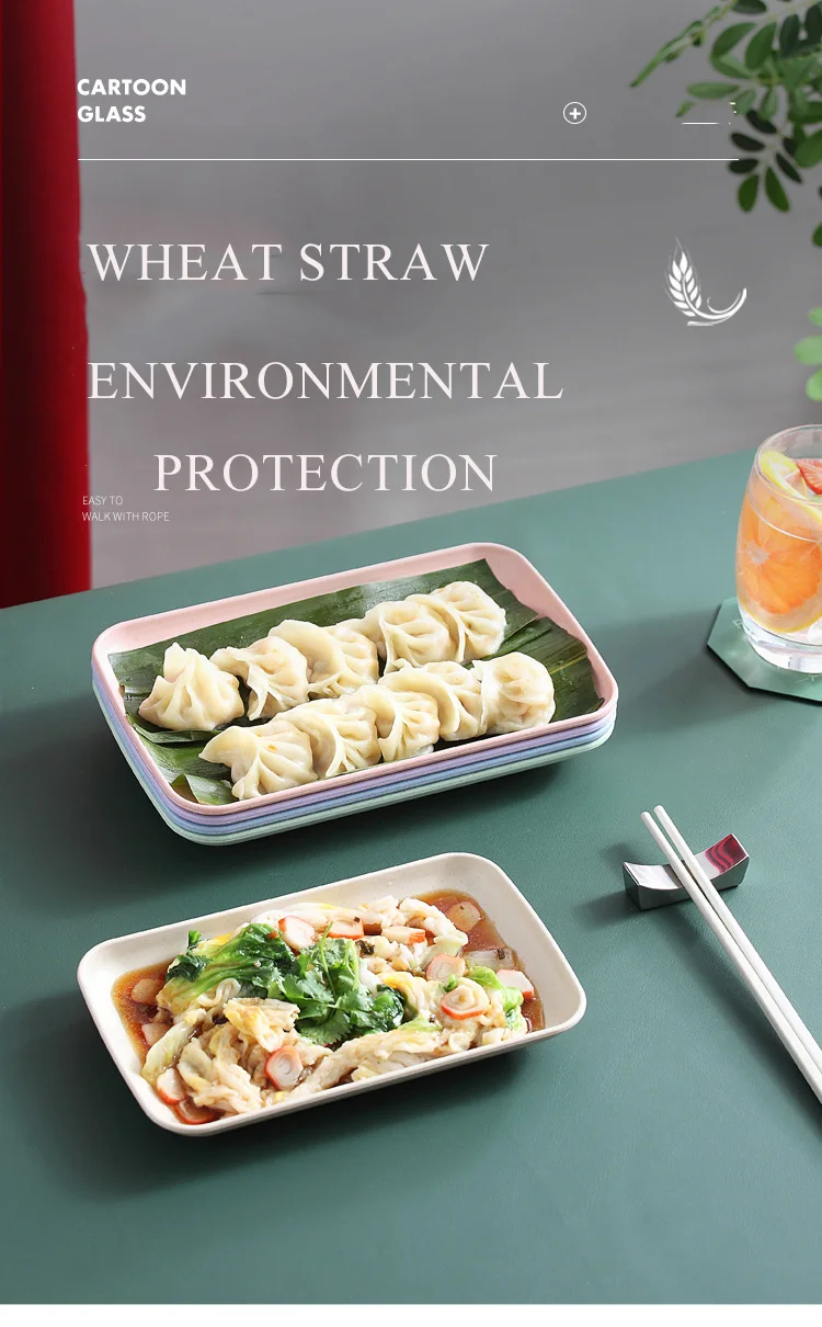 Small Size Biodegradable Wheat Straw Plates - Reusable