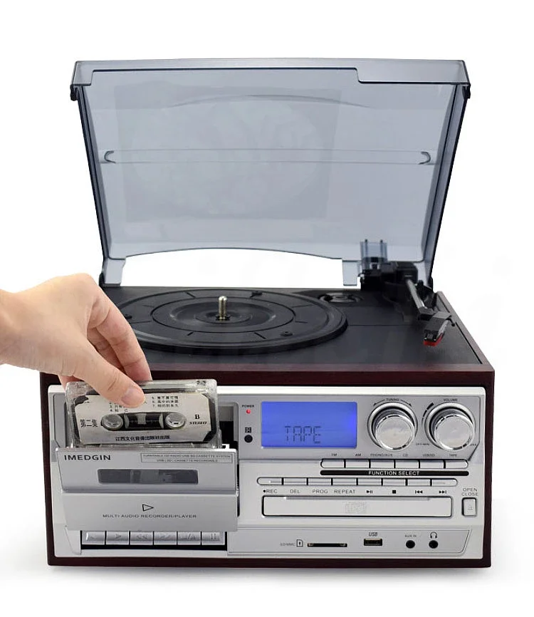 Vinyl Record Player with Multi-Functionality and Bluetooth