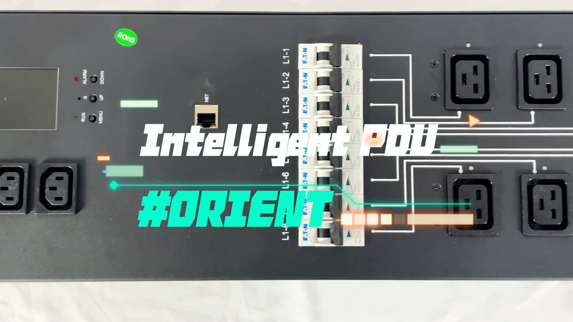 High-power 200a Smart Meter C19 Pdu Socket Rack Metal Aluminum Alloy Power Distribution Unit ...