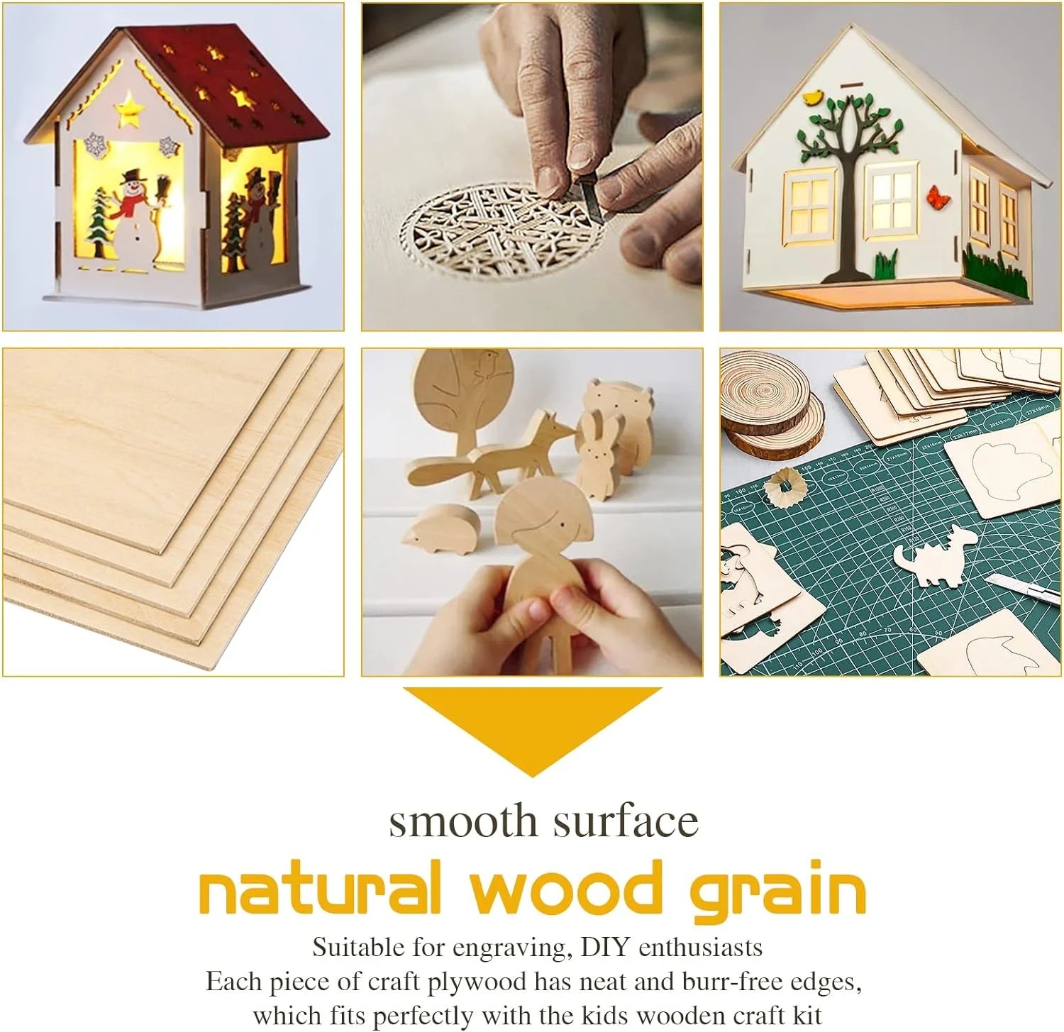 Free Samples Laser Cut Wood Sheets 3mm AA Basswood Plywood