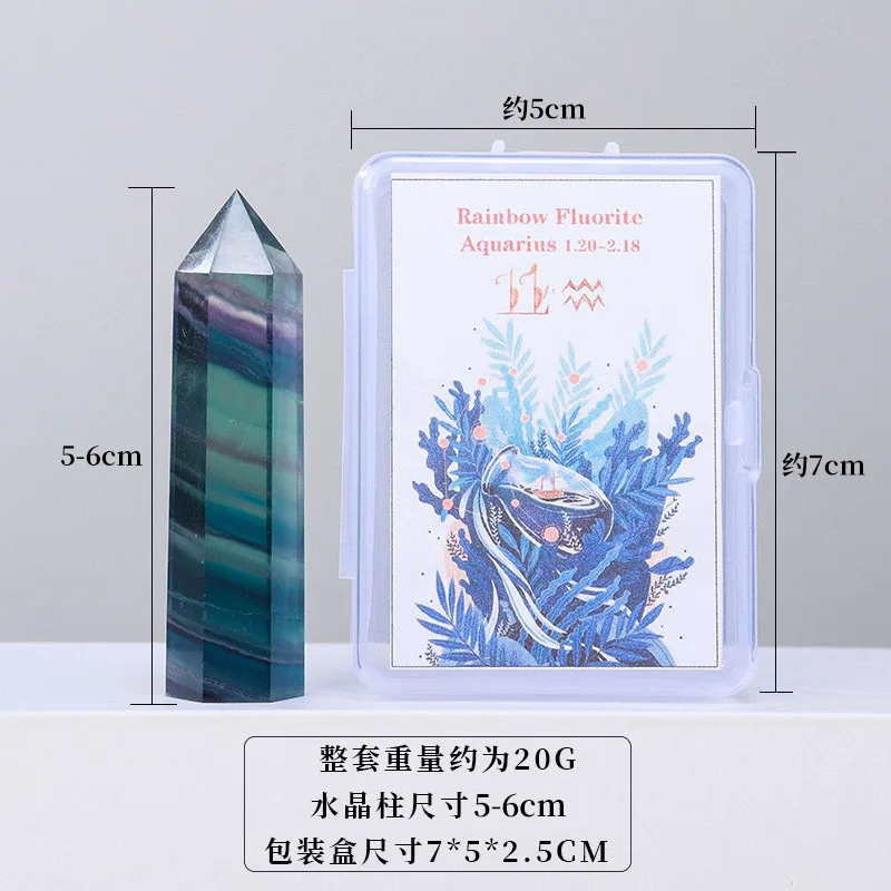 12 Zodiac Box Packed Natural Amethyst Rose Quartz Fluorite Zodiacs ...