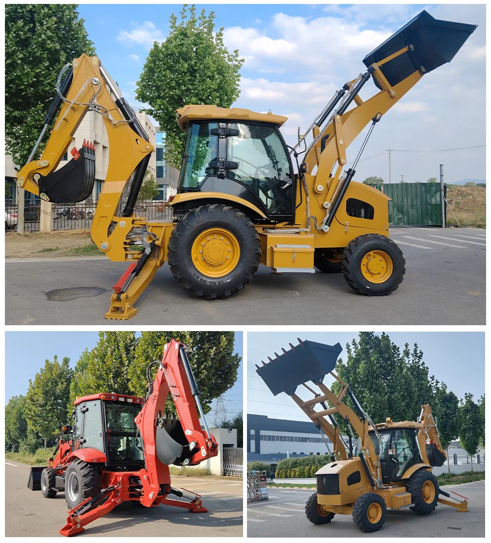 Mini Tractor Towable Backhoe Loader Earth-moving Machinery Small Wheel ...