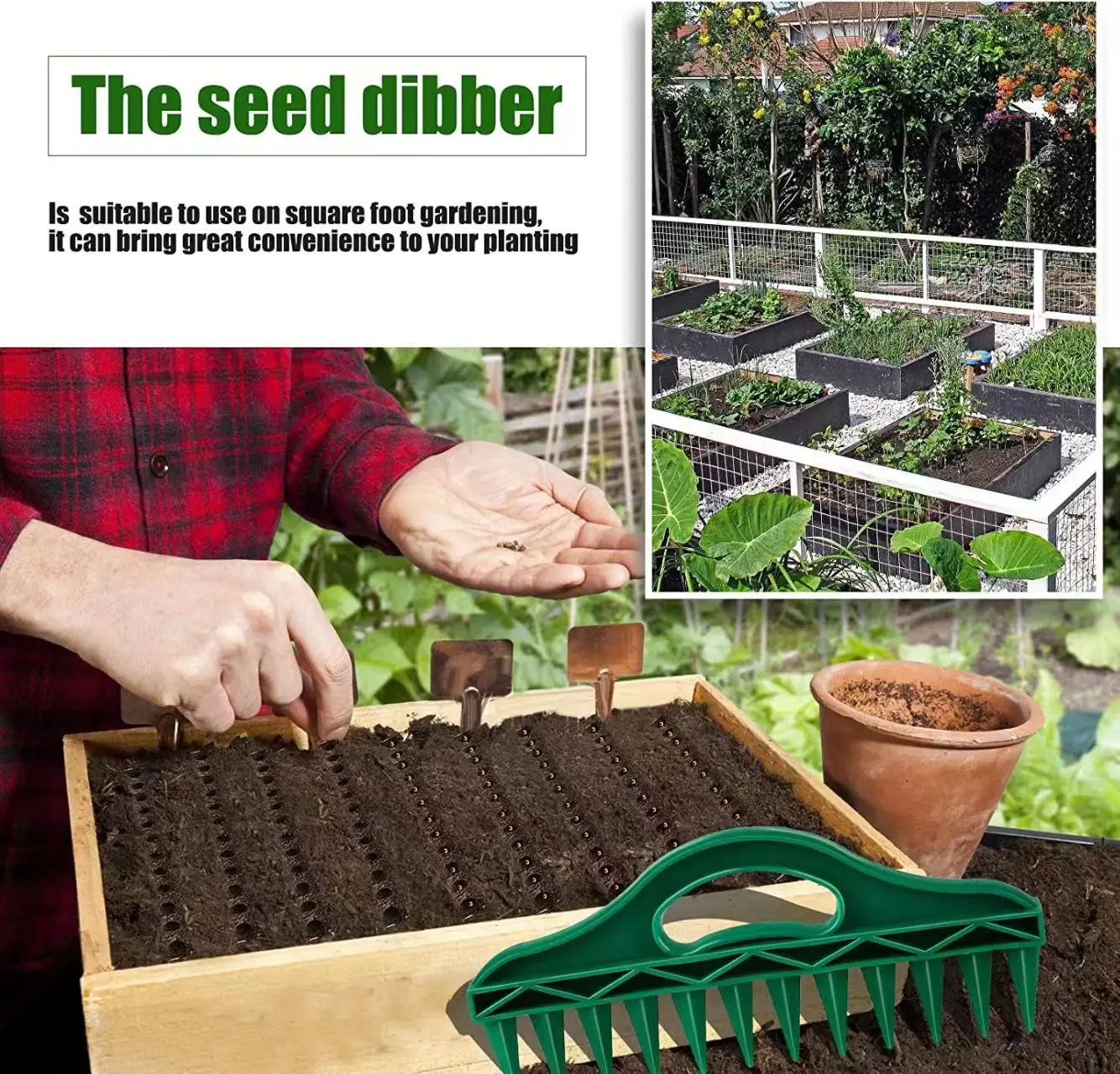 Plastic Garden Seed Spacing Tool Vegetable Plant Planting Garden Tool ...