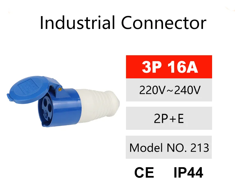 IEC/CEE Standard Connector IP44 Waterproof 230V 400V