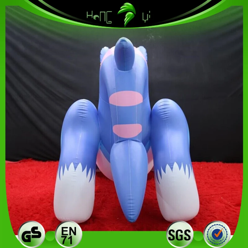 Custom Inflatable Riding Giant Blue Husky Animal Balloons