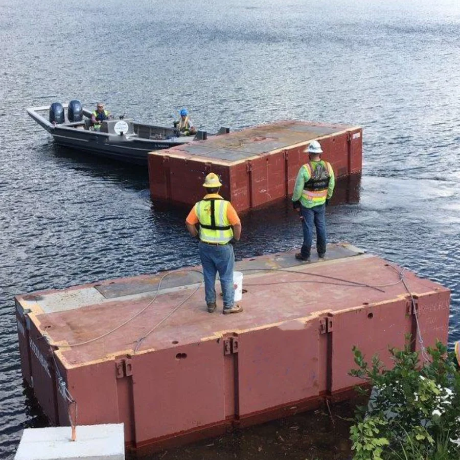Pontoons Barges Platforms Suitable for Container Transportation Modular ...