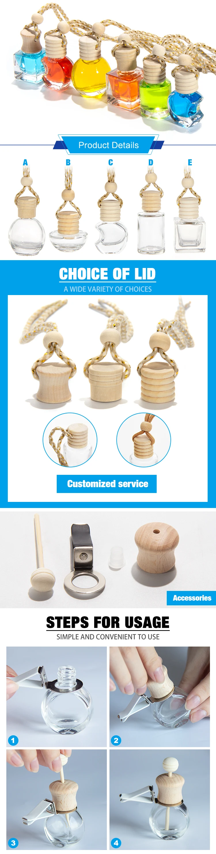 Custom Label 10Ml Car Air Freshener Bottle Perfume Bottle Car Diffuser ...